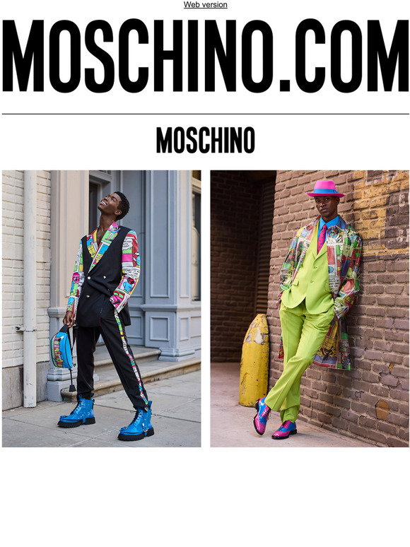 Moschino: Menswear and womenswear collections: the comic strip print ...