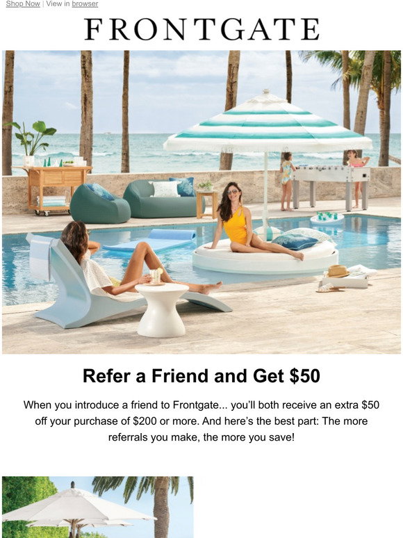 Frontgate: Get $50 when you refer a friend to Frontgate. | Milled