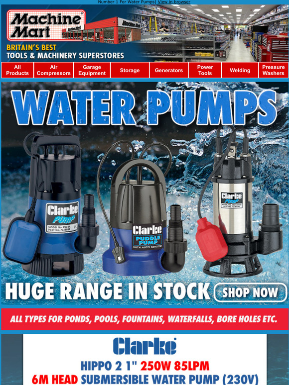 Machine Mart: Water Pumps! All Types and Sizes | Milled