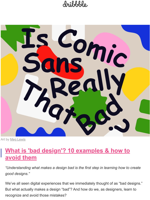 Dribbble: 10 examples of "bad" design | Milled