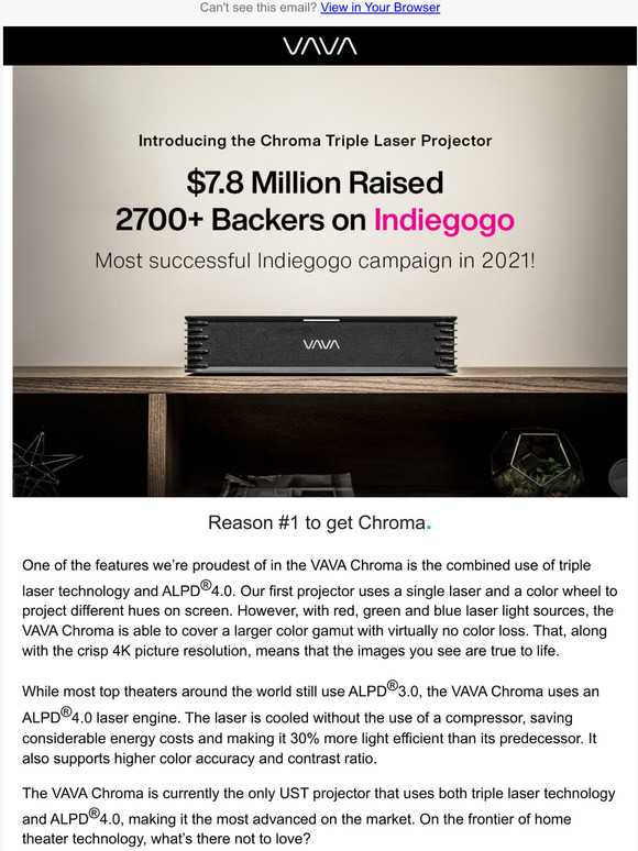 VAVA: Reason #1 to add a VAVA Chroma to your Home Theater setup | Milled