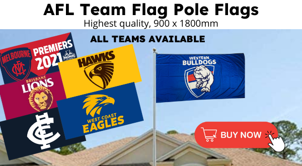 AFL Footy Shop: Fly the colours with a quality AFL team Flag Pole Flag ...