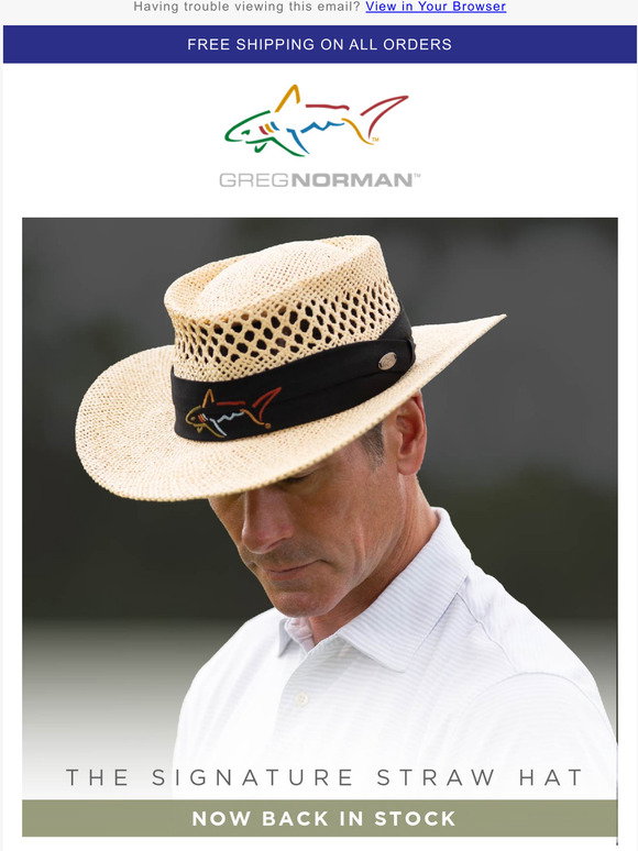 Greg Norman Collection: Attack Life with the Signature Straw Hat | Milled