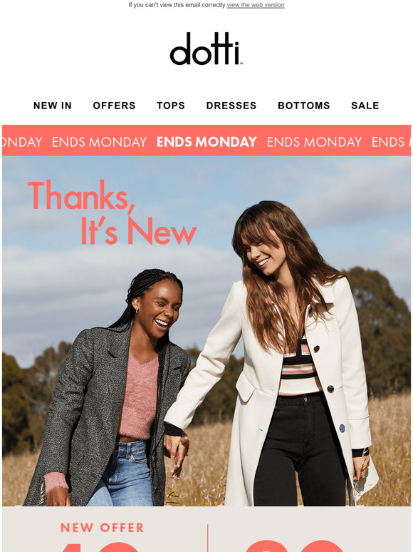Dotti: This just in: 40% off jackets and jeans now on! | Milled