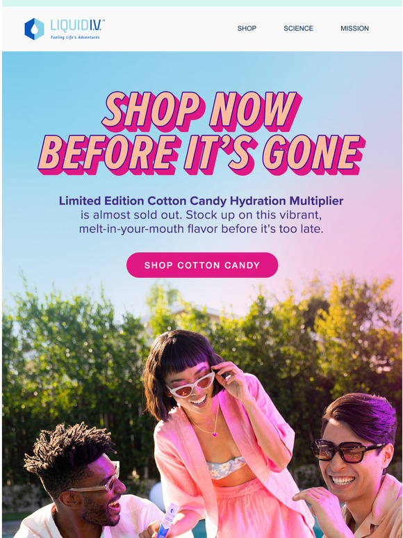 Liquid IV: Cotton Candy Will Sell Out Today | Milled