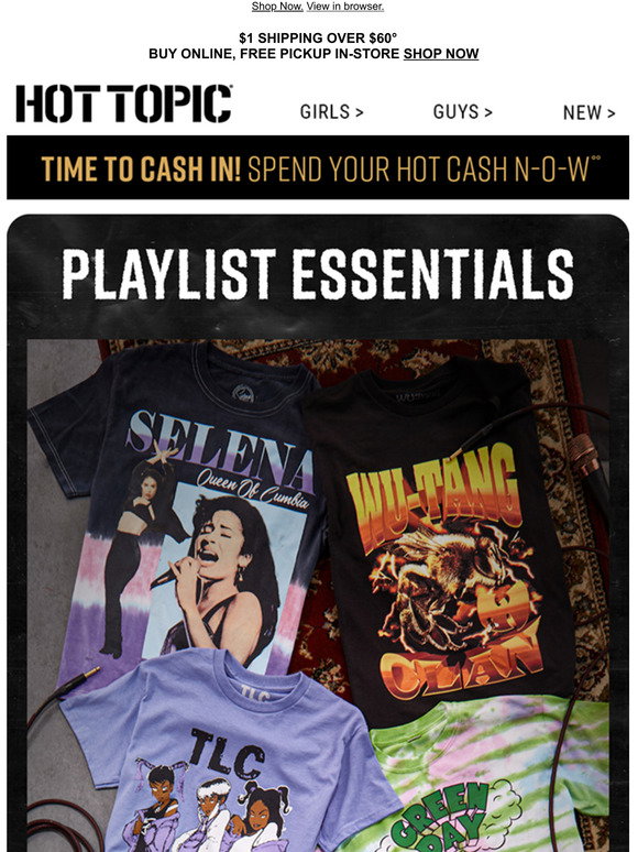 Hot Topic: Add some new classics to your band tee collection | Milled