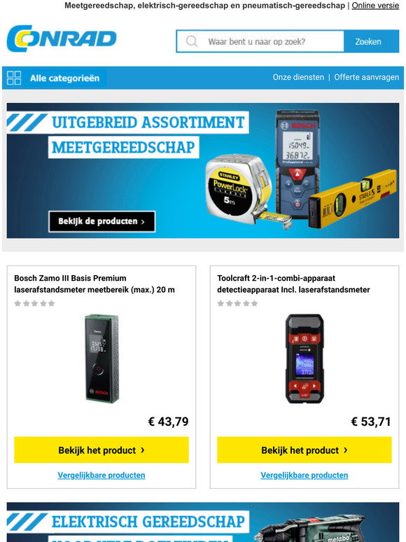 Conrad CH: Toolcraft 2-in-1-combi-apparaat: afstandsmeter en ...