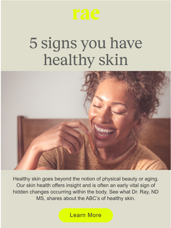 Rae Wellness: 5 signs you have healthy skin | Milled