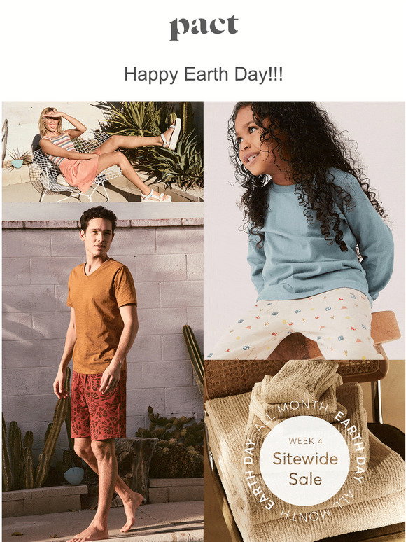 PACT Apparel: Happy Earth Day!! | Milled