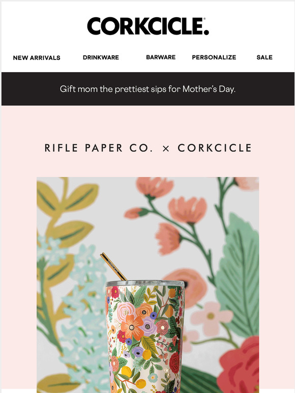 Corkcicle: NEW Rifle Paper Co. x Corkcicle | Milled