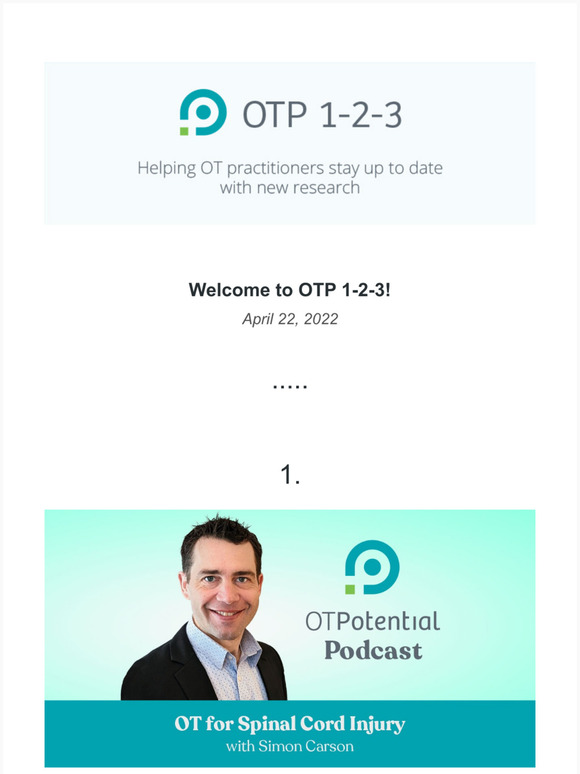 OT Potential: OTP 1-2-3: OT for Spinal Cord Injury with Simon Carson ...