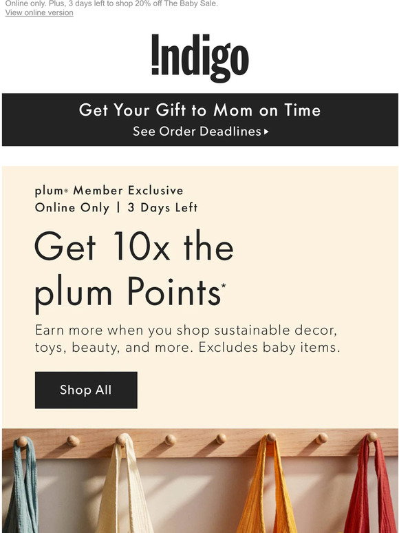 Indigo Books & Music: 10x Plum Points On Our Sustainability Shop | Milled