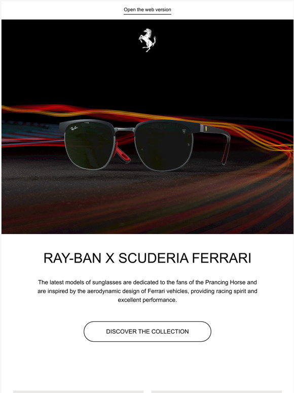 Ferrari: Ray-Ban x Scuderia Ferrari new arrivals | Milled