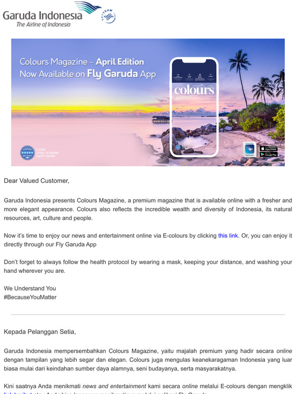 Garuda Indonesia: Colours Magazine April Edition is now available ...