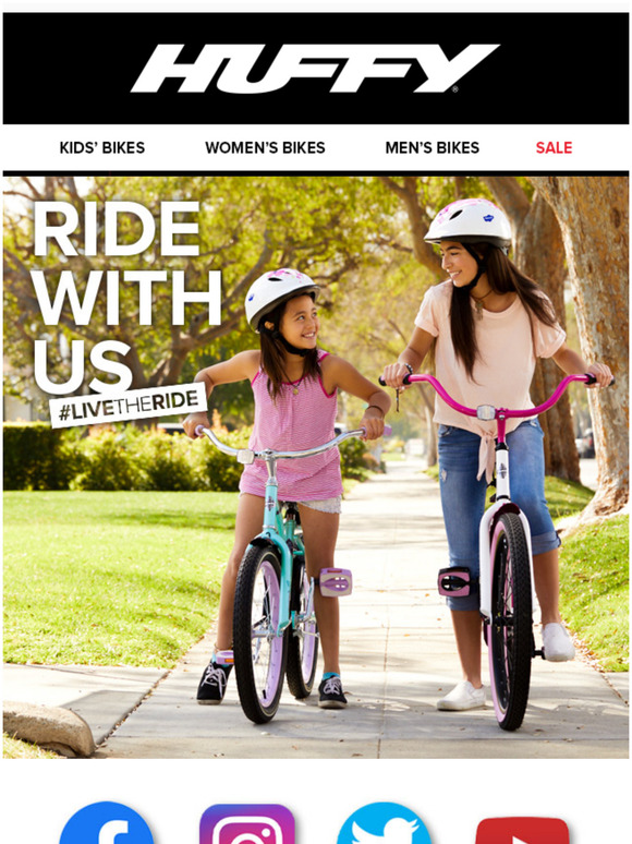 Huffy: DON'T MISS THE FUN on our social media pages! | Milled