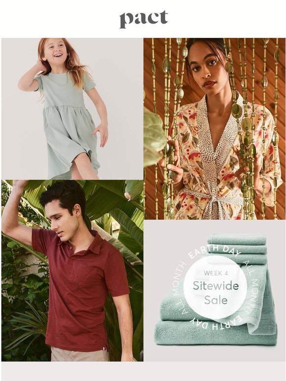 PACT Apparel: Sitewide Sale ends in 3..2.. | Milled