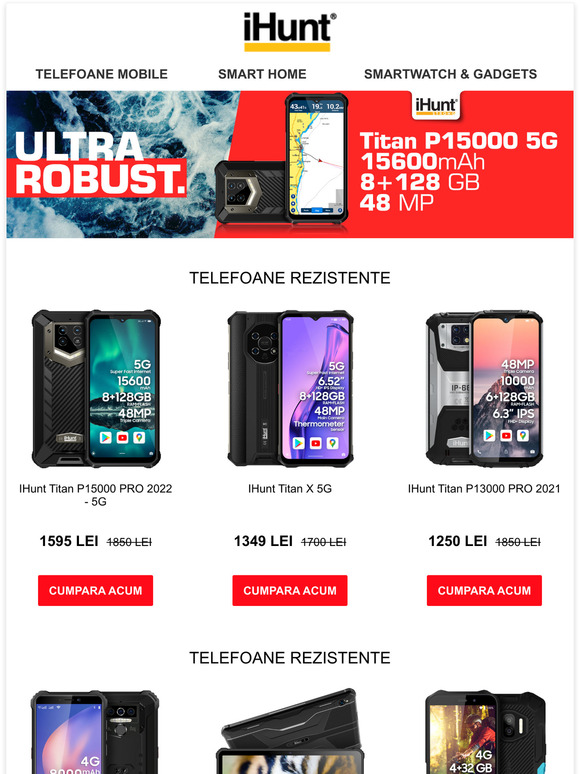 iHunt: Telefoane rezistente la apa, socuri si praf cu autonomie URIASA ...