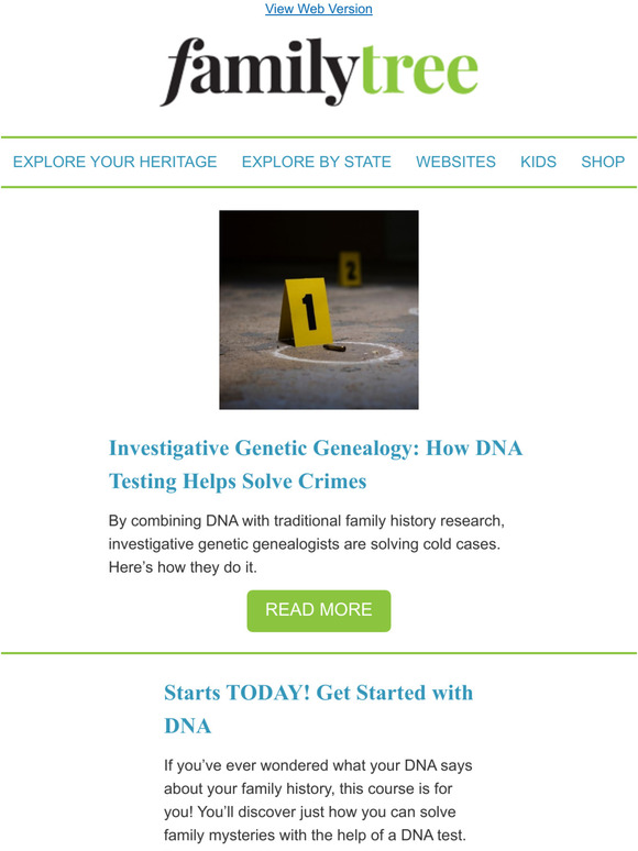 Family Tree Magazine: How DNA Testing Helps Solve Crimes | Milled