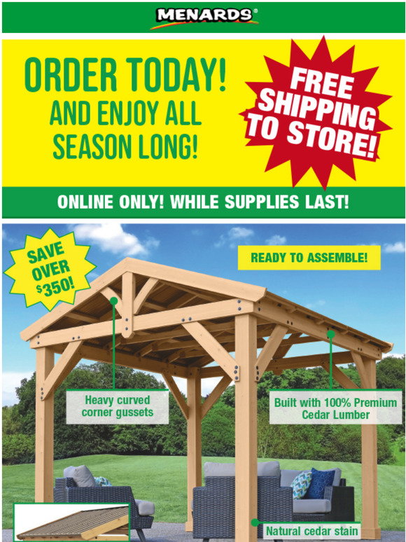 Menards: Add Some Finishing Touches To Your Patio + 11% OFF* | Milled