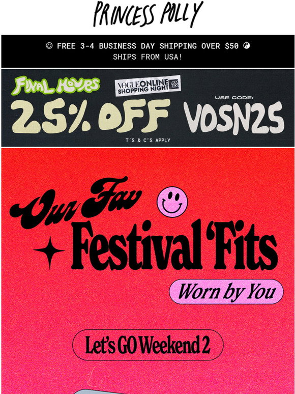 Princess Polly: Festival 'fits worn by you | Milled