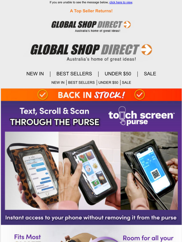 Global Shop: Touch Screen Purse is Back In Stock! | Milled