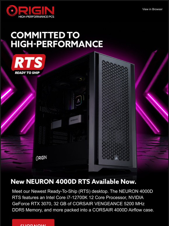 Origin PC: Ready-To-Ship and available now - introducing the NEURON ...