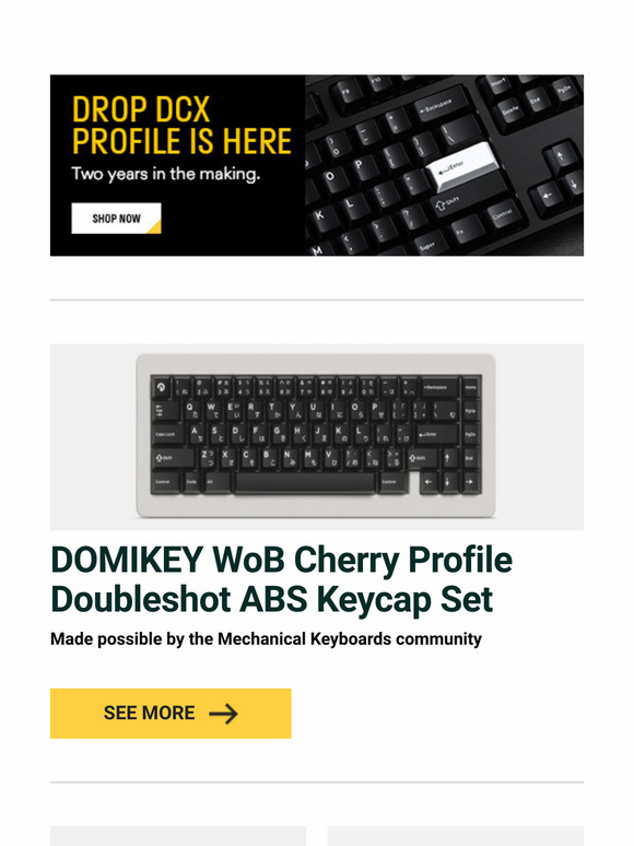 Drop: DOMIKEY WoB Cherry Profile Doubleshot ABS Keycap Set, Kailh BOX ...