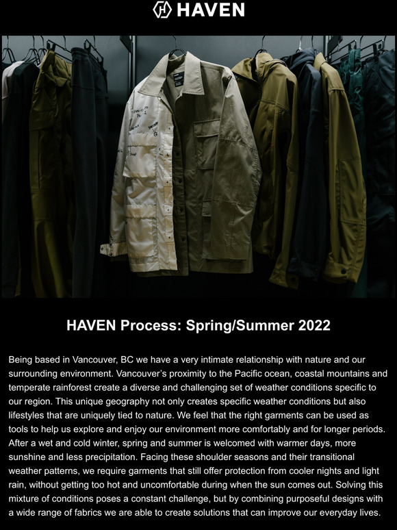 Haven: HAVEN Process: Spring/Summer 2022 | Milled