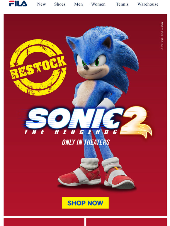 FILA: RESTOCK: FILA x Sonic The Hedgehog 2 | Milled