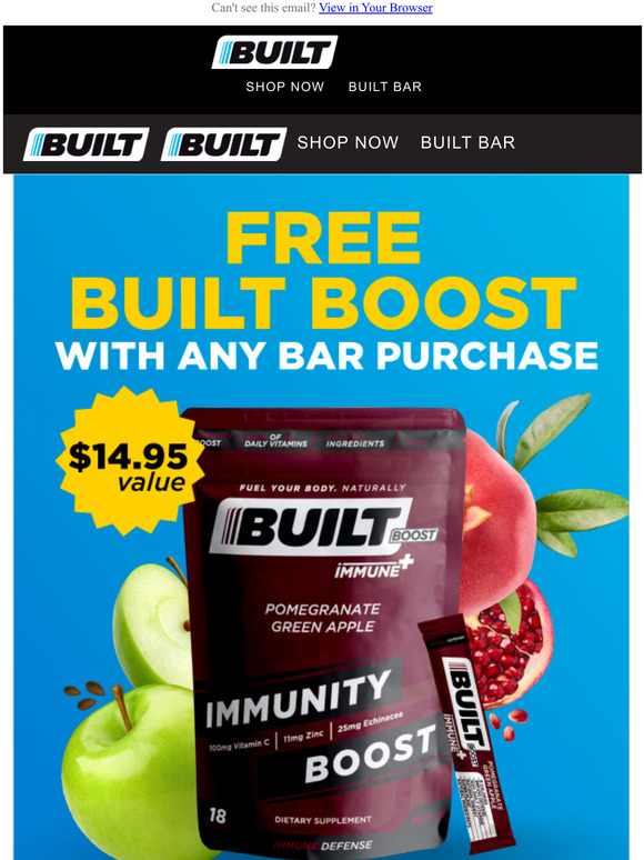Built Bar: Buy a box of bars and get Built Boost! | Milled