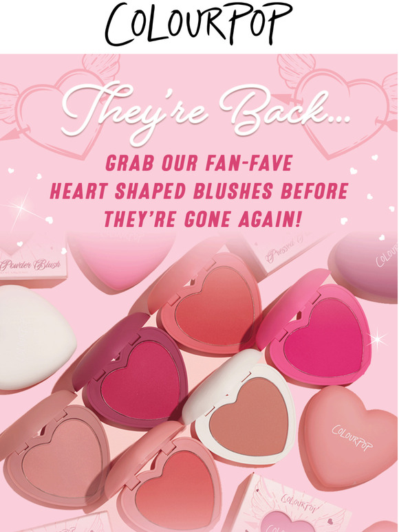 ColourPop: Heart Shaped Blushes are RESTOCKED! | Milled