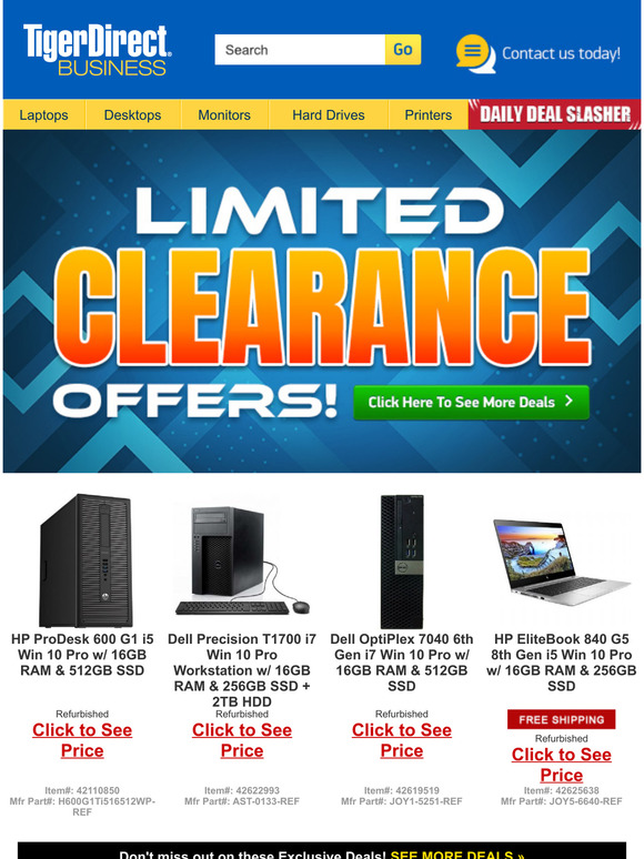 TigerDirect: Going Fast! $599 HP 8th Gen i5 Laptop | Milled