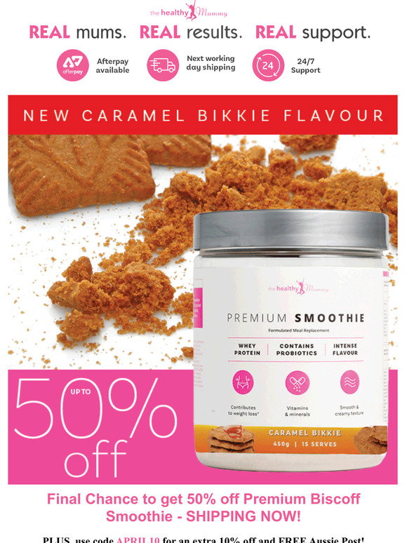 The Healthy Mummy: Premium Biscoff Smoothie - Only $49! | Milled