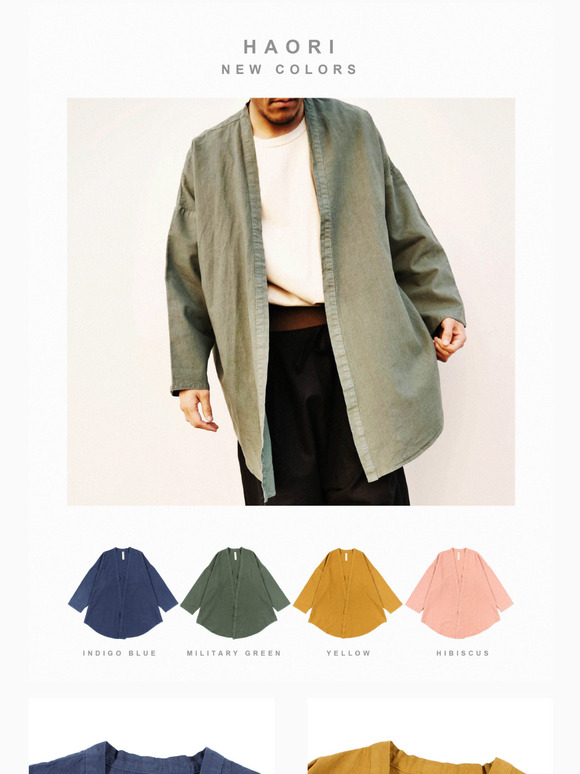 Prospective Flow: Haori Spring/Summer Color Ways! | Milled