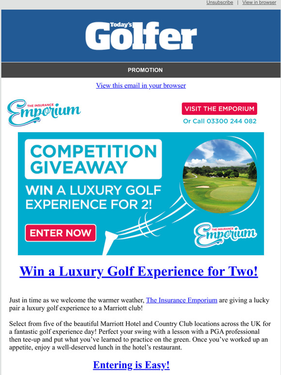 Today's Golfer: Win a luxury golf experience for two! | Milled