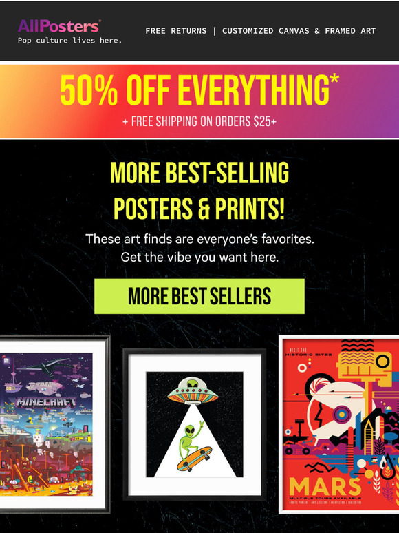 AllPosters: You ask, we deliver. Best-selling posters & prints | Milled
