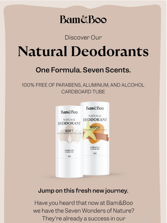 BAM and BOO: Hey, have you picked your Natural Deo? | Milled
