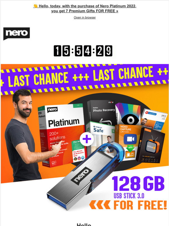 Nero: 89% off our prices! Only for the next 24 hours | Milled