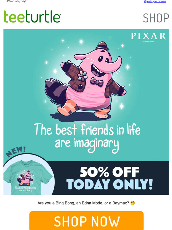 TeeTurtle: NEW Inside Out, Incredibles, and Big Hero 6 T-shirts! | Milled