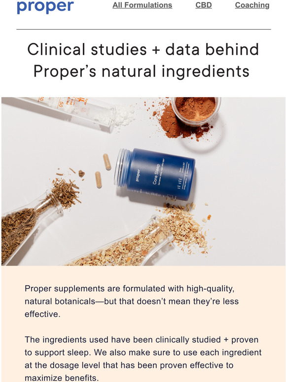 Proper: A look inside our science-backed ingredients | Milled