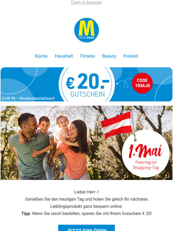 Mediashop - As seen on TV: Noch schnell 20,- Gutschein sichern | Milled