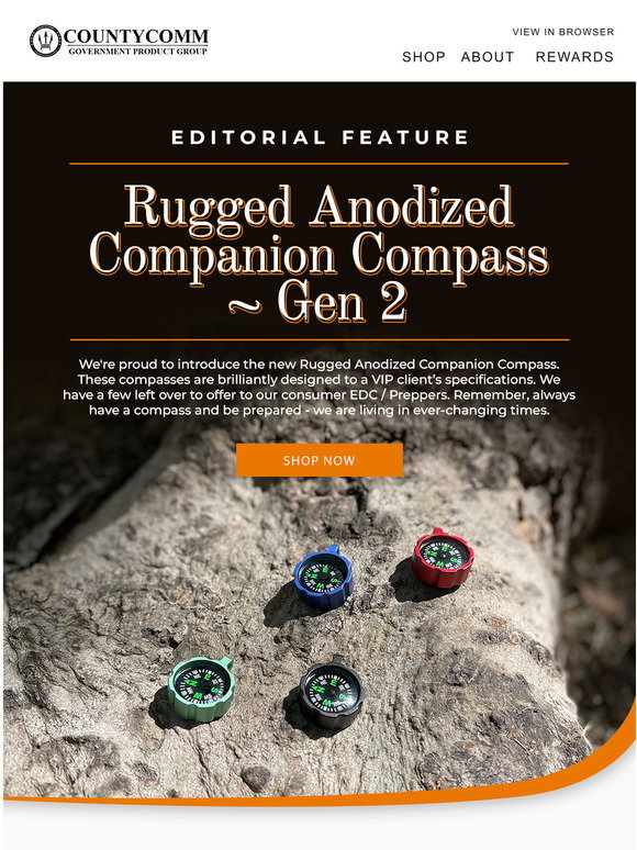 CountyComm: Military-grade Gear Anodized compasses, titanium capsules ...