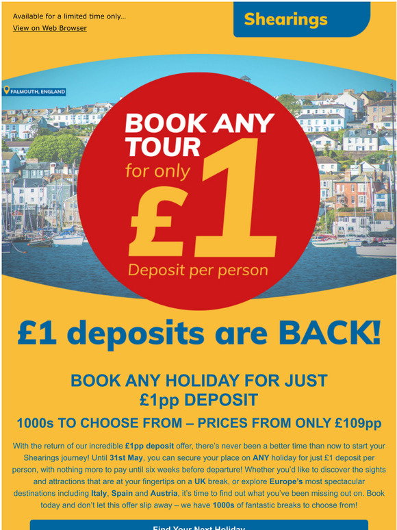 Shearings Holidays: Just launched! NEW 2023 UK holidays inside! | Milled