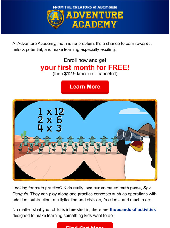 Adventure Academy: Help Make Math Fun for Your Child | Milled