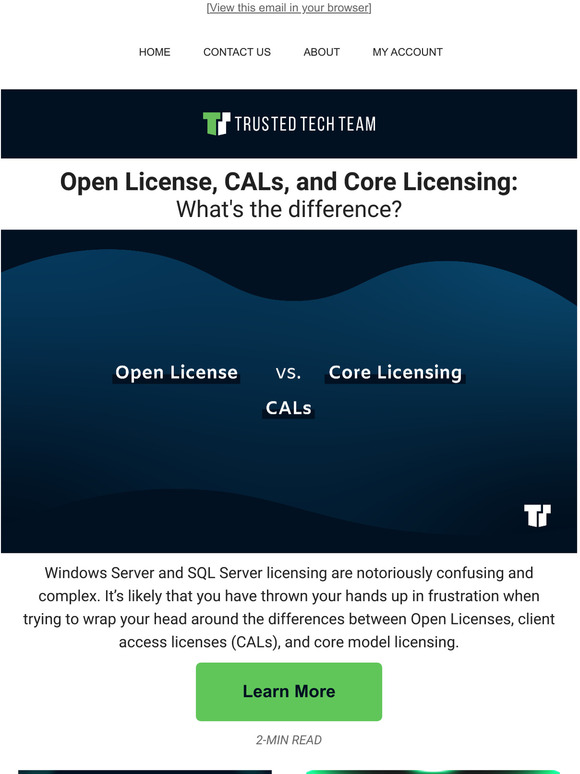 Trusted Tech Team: Open License vs CALs vs Core Licensing: What you ...