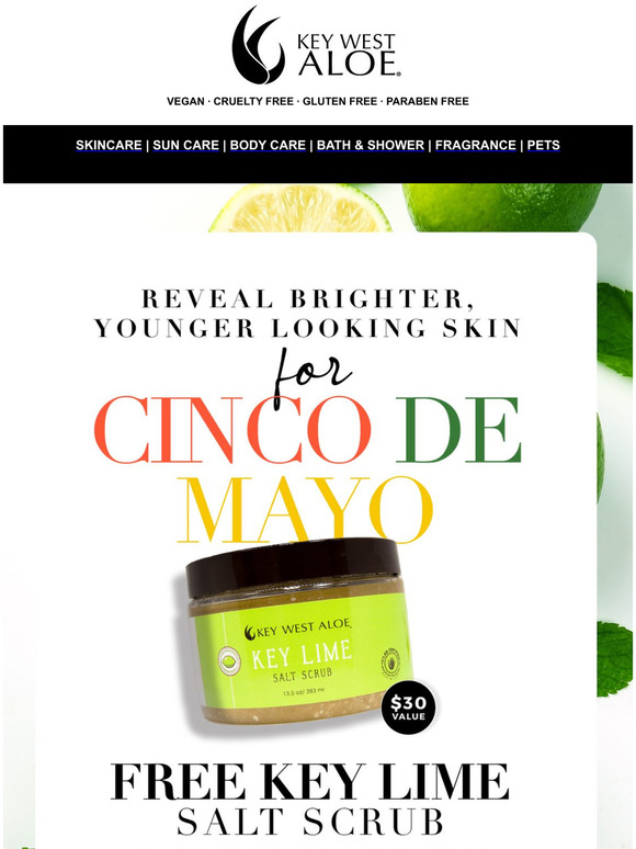 Key West Aloe: Free Full Size Key Lime Salt Scrub with Purchase!* | Milled