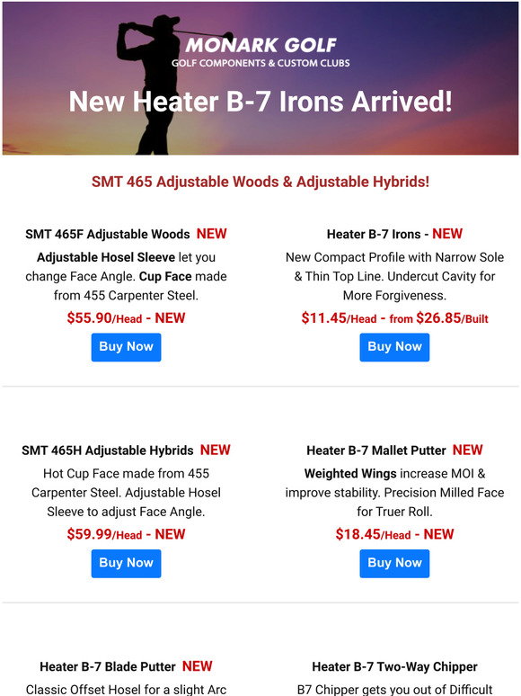 Monark Golf Supply Inc: New Heater B-7 Irons Arrived! - SMT 465 ...