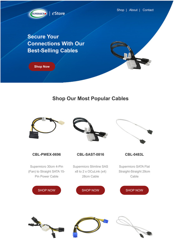 Supermicro: Here are our Top Sellers in Cables | Milled