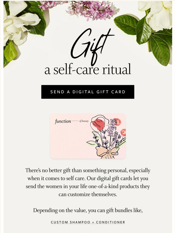Function of Beauty: gift haircare as unique as she is | Milled