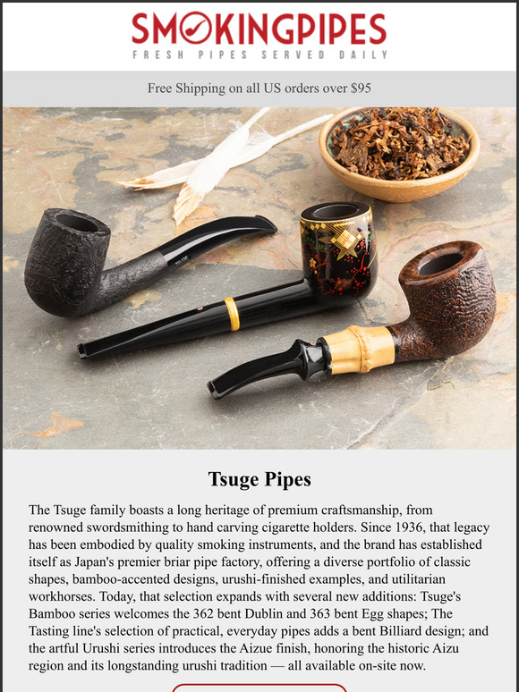 Smokingpipes.com: New Shapes and Finishes from Tsuge | Milled